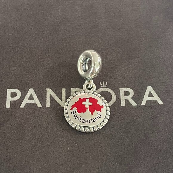 Pandora | Jewelry | Pandora Switzerland Flag Exclusive Dangle Charm ...